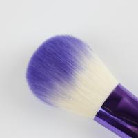 China 8Pcs Purple Wooden Handle Makeup Brush Set with High Flexibility Synthetic Bristles for sale