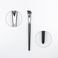 China Vegan Single Makeup Brush Copper Ferrule Synthetic Bristle 15mm Brush Head for sale