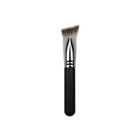 China Triangular Single Makeup Brush Angled Flat Bristle Synthetic Hair Copper Ferrule for Foundation for sale