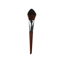 China Square Loose Powder Facial Makeup Brush Copper Ferrule Solid Wood Single for sale