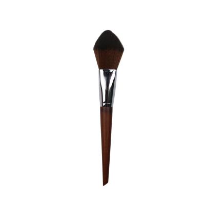China Square Loose Powder Facial Makeup Brush Copper Ferrule Solid Wood Single for sale