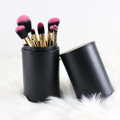 China Rose Red Cosmetic Makeup Brush Set 10 Pcs Premium Synthetic Hair for Professional Use for sale