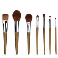 China 7PCS Classical Makeup Brush Log Wooden Handle Soft Dense Bristles Makeup Brush for sale