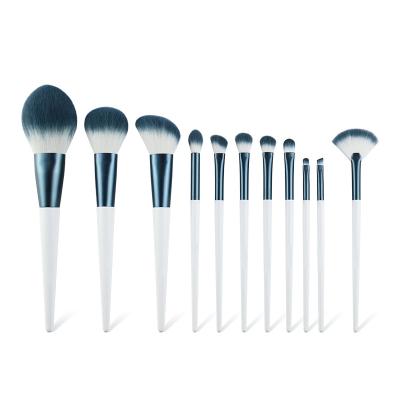 China 11 Piece Soft Synthetic Hair Cosmetic Brush Set for Professional Face Makeup Skin Like Finish for sale