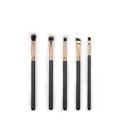 China Wooden Handle 5pcs Smudge Eyeshadow Blending Brush Set for sale