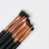 China Wooden Handle 5pcs Smudge Eyeshadow Blending Brush Set for sale