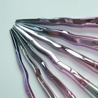 China 7pcs Gradient Plastic Handle Makeup Brush Set Colorful Synthetic Hair ISO9001 for sale