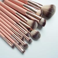 China 11PCS Pink Makeup Brush Set Synthetic Bristles Powder Foundation Brush ISO9001 for sale