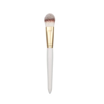 China Aluminum Ferrule Single Foundation Brush Synthetic Bristle Liquid Makeup 1000 Sets MOQ for sale