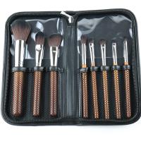 China 8PCS Wooden Handle Makeup Brush Set Synthetic Fiber Cosmetic Brushes Private Label for sale