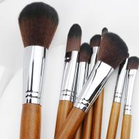 China 8PCS Wooden Handle Makeup Brush Set Synthetic Fiber Cosmetic Brushes Private Label for sale