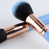 China 10 Piece Wooden Handle Makeup Brush Set Soft Synthetic Bristles Contour Blending for sale