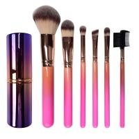 China Skin Friendly Cosmetic Makeup Brush Set 7pcs Bristle Gradient Retractable for sale
