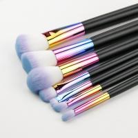 China Elegant 7PCS Cosmetic Makeup Brush Set Durable Ferrule Colorful Face Custom Logo for sale