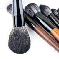 China Classic Powder Make Up Brush 10PCS High Resilience Bristle Log Handle for sale