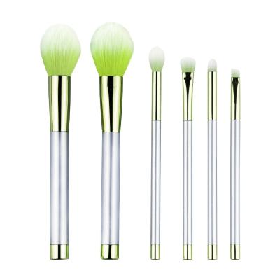 China Green Eco Friendly Makeup Brush Set Soft Bristle Plastic Professional Eye Makeup Brush Set for sale