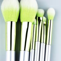 China Green Eco Friendly Makeup Brush Set Soft Bristle Plastic Professional Eye Makeup Brush Set for sale