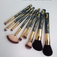 China 9PCS Luxury Makeup Brush Kit Plastic Handle Face Foundation for sale