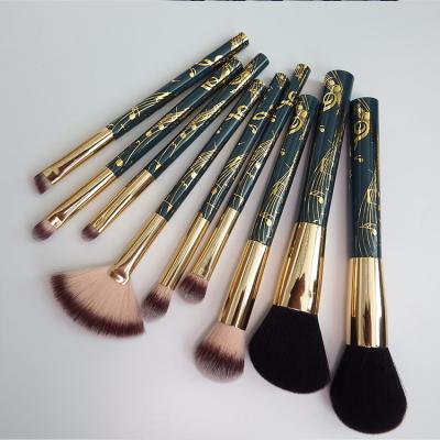 China 9PCS Luxury Makeup Brush Kit Plastic Handle Face Foundation for sale