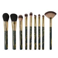 China 9PCS Luxury Makeup Brush Kit Plastic Handle Face Foundation for sale