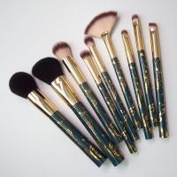 China 9PCS Luxury Makeup Brush Kit Plastic Handle Face Foundation for sale