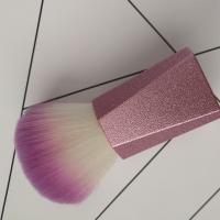 China OEM Custom Logo Pink Glitter Plastic Handle Kabuki Makeup Brush Synthetic Bristles 1000 Pcs MOQ for sale