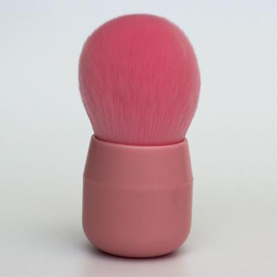 China Pink Kabuki Makeup Brush Synthetic Bristles Plastic Handle 1000 pcs MOQ for sale