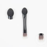 China Double Ended eyeshadow Brush Makeup Kit Aluminum Handle for sale