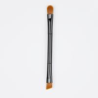 China Cosmetic Two Sided Makeup Brush Plastic Handle Aluminum Ferrule for sale