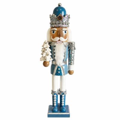 China Custom Blue Silver Winter King Nutcracker for sale