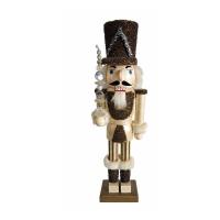 China Custom Bronze Black Soldier Nutcracker for sale