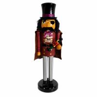 China Custom Burgundy Black Cape Soldier Nutcracker for sale