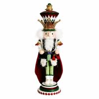 China Custom Burgundy Cape King Nutcracker for sale