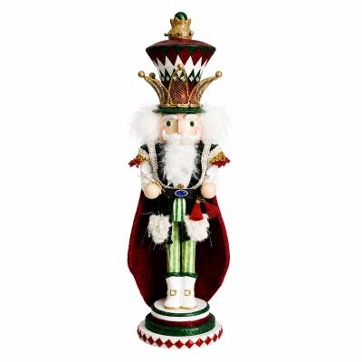 China Custom Burgundy Cape King Nutcracker for sale