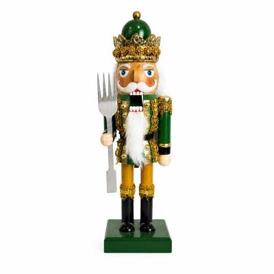 China Custom Green Gold Royal Gardener Nutcracker for sale