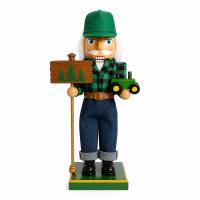 China Custom Green Plaid Tree Farm Nutcracker for sale