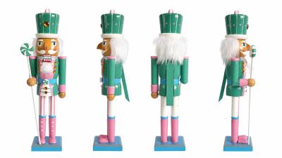 China Custom Mint Pink Candy Nutcracker for Christmas Display for sale
