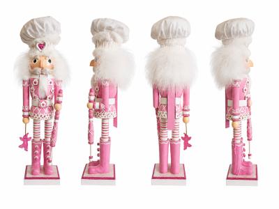 China Custom Pink Baker Girl Nutcracker for Christmas Display for sale