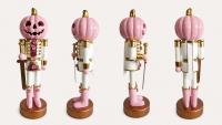 China Custom Pink Pumpkin Halloween Nutcracker for Seasonal Display for sale
