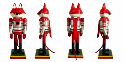 China Custom Red Fox Character Nutcracker for Seasonal Display for sale