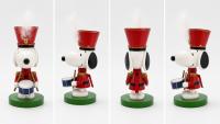 China Custom Red Hat Cartoon Dog Drummer Nutcracker for Christmas Display for sale