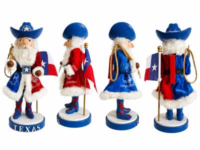 China Custom Texas Cowboy Patriotic Nutcracker for Holiday Display for sale