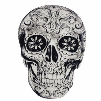 China Custom Wooden Sugar Skull Halloween Wall Decoration for sale