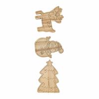 China Unfinished Wooden Reindeer Snowman Christmas Tree Cutouts for sale