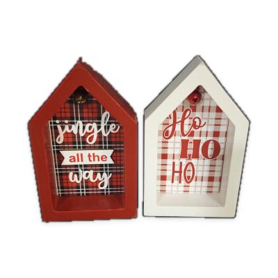 China Custom Wooden Christmas House Table Decoration Model 225 for sale