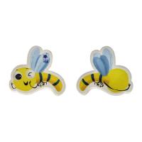 China Cute Yellow Striped Bee Wooden Decoration for sale