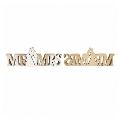 China Double Sided Mr and Mrs Wedding Table Sign for sale