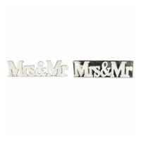 China Mr and Mrs Wooden Wedding Table Decoration for sale