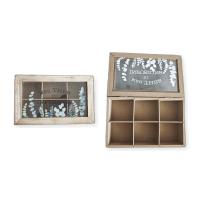 China Wooden Tea Storage Box with Compartments for sale
