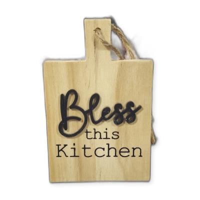 China Wooden Bless This Kitchen Sign for sale